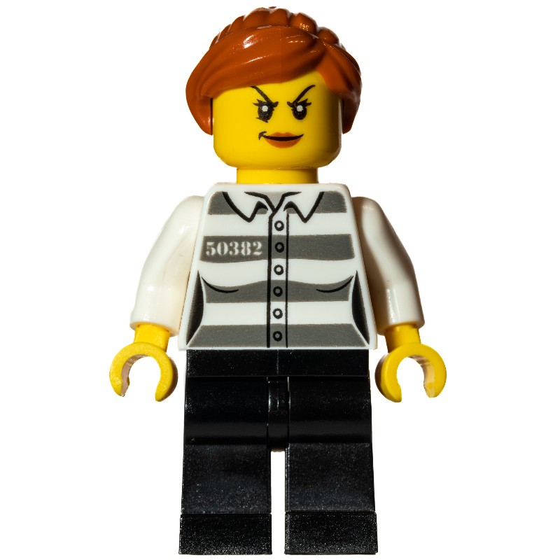LEGO Set fig-007951 Criminal, Woman, Prison Shirt with #50382, Dark ...