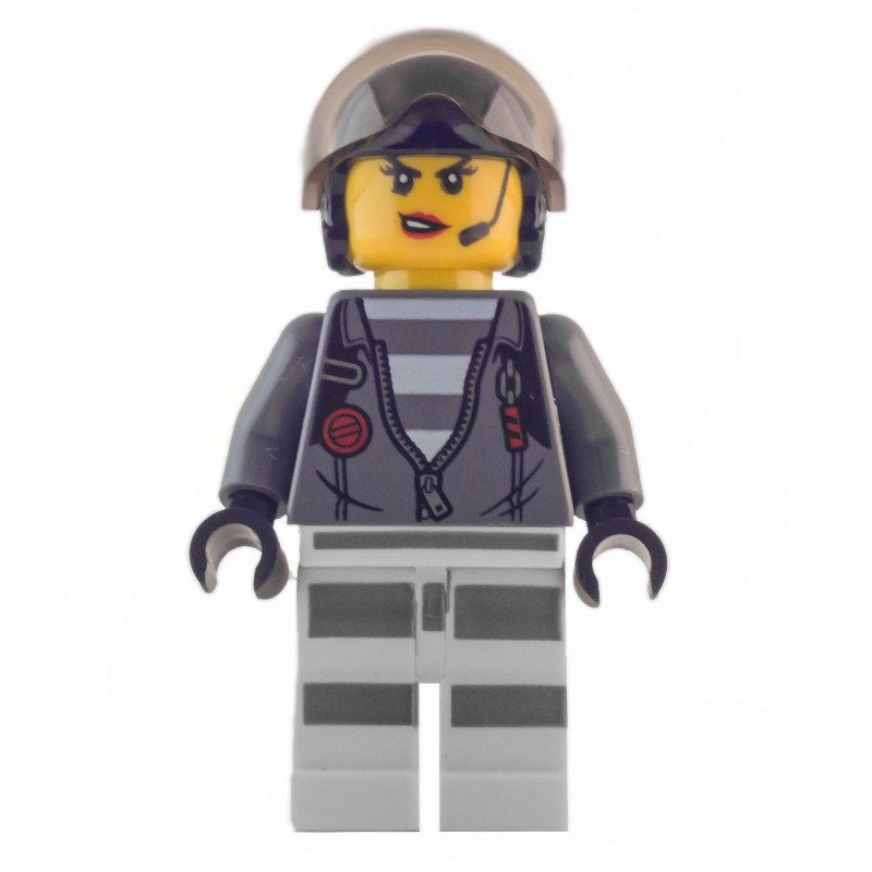 LEGO Set fig-007977 Criminal, Woman, Open Dark Bluish Gray Jacket with ...
