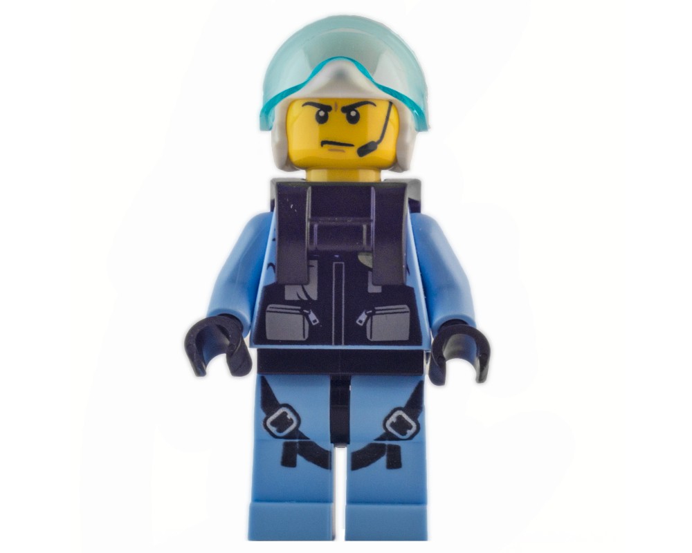 LEGO Set fig-007978 Policeman, Black Vest with Badge and Pouches over ...