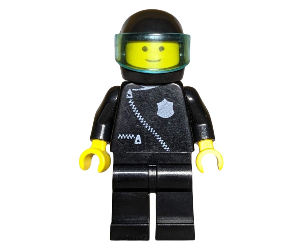 LEGO Set fig-007987 Policeman, Black Jacket with Zipper and Badge ...