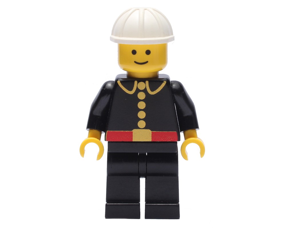 LEGO Set fig-008013 Fireman, Classic, Black Fire Jacket with Red Belt ...