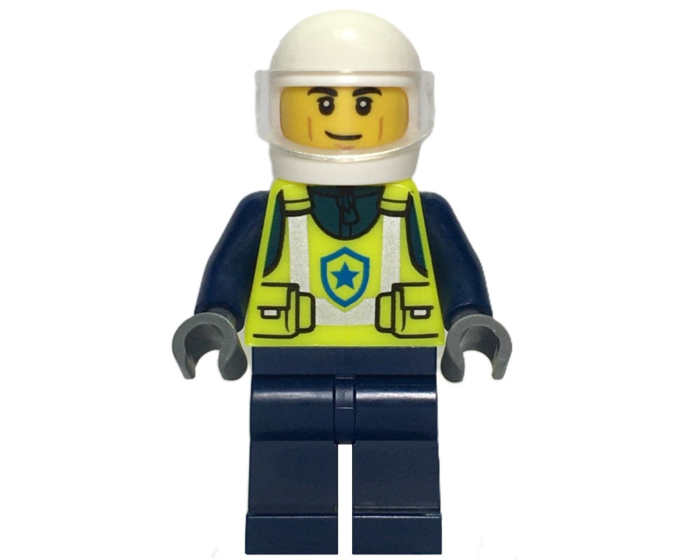 LEGO Set fig-008014 Police Officer, Vibrant Yellow Police Vest, White ...