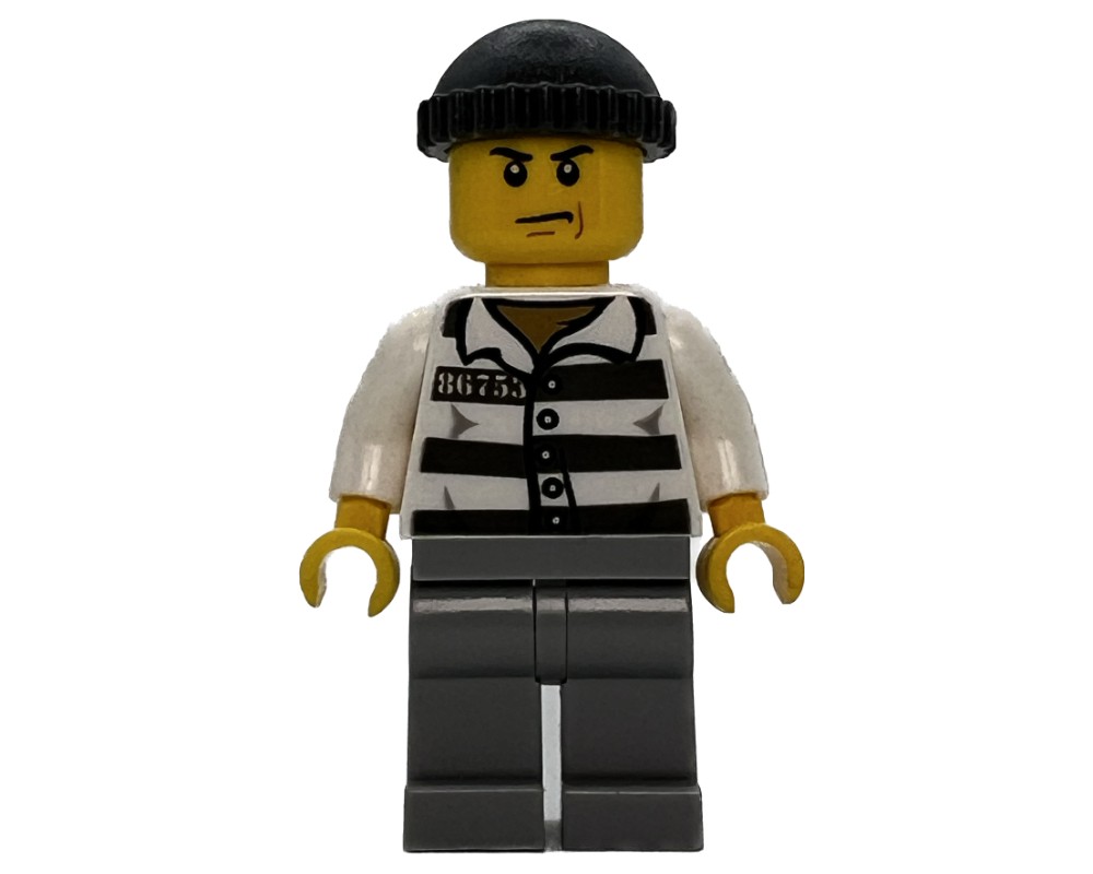 LEGO Set fig-008019 Criminal, Prison Shirt with #86753, Light Bluish ...