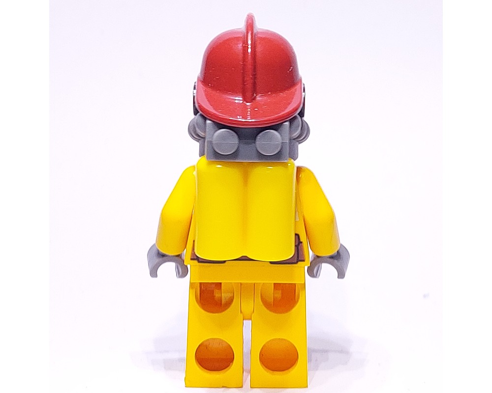 LEGO Set fig-008023 Fireman, Bright Light Orange Fire Suit, Dark Red ...