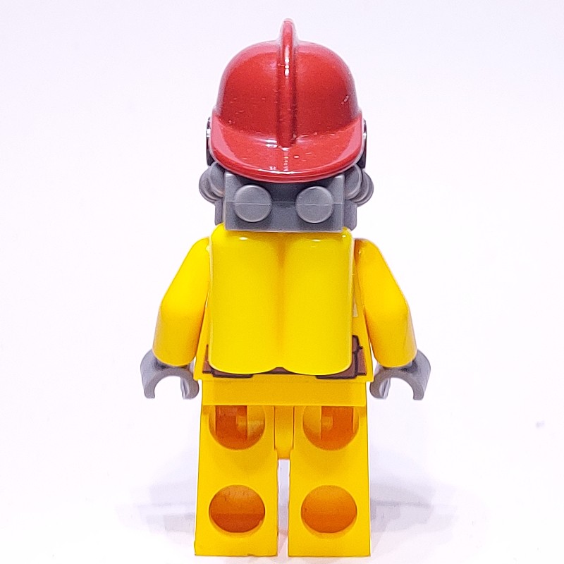 LEGO Set fig-008023 Fireman, Bright Light Orange Fire Suit, Dark Red ...