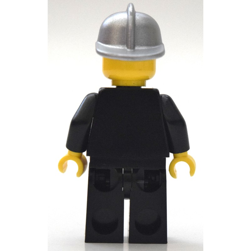 LEGO Set fig-008050 Fireman, Black Fire Jacket with Reflective Stripes ...