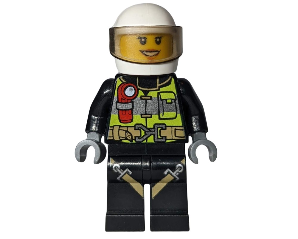 LEGO Set fig-008069 Firewoman, Safety Vest with Flashlight, Pocket, and ...