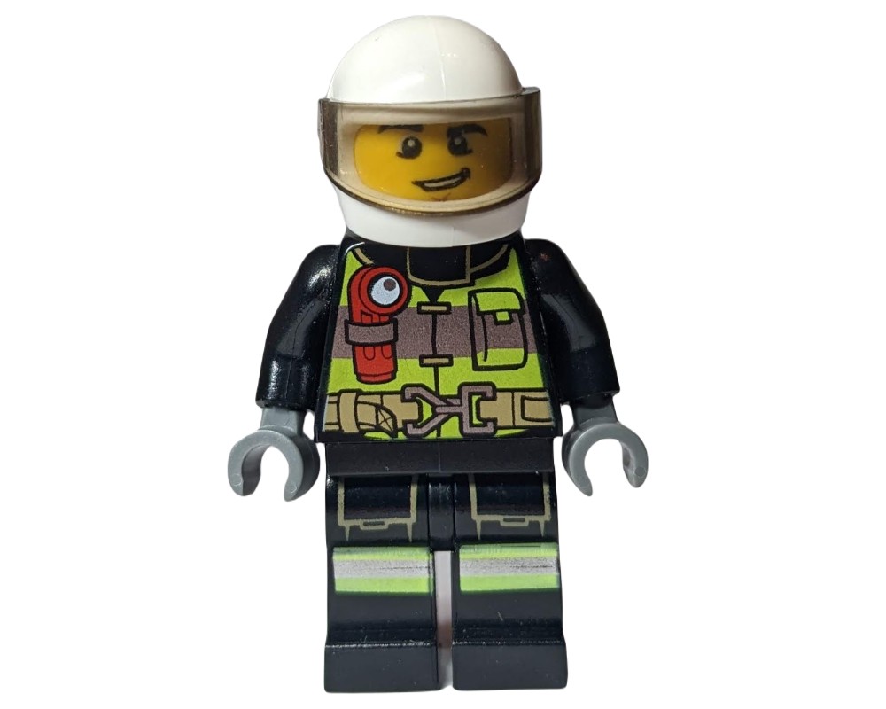 LEGO Set fig-008070 Fireman, Safety Vest with Flashlight, Pocket, and ...