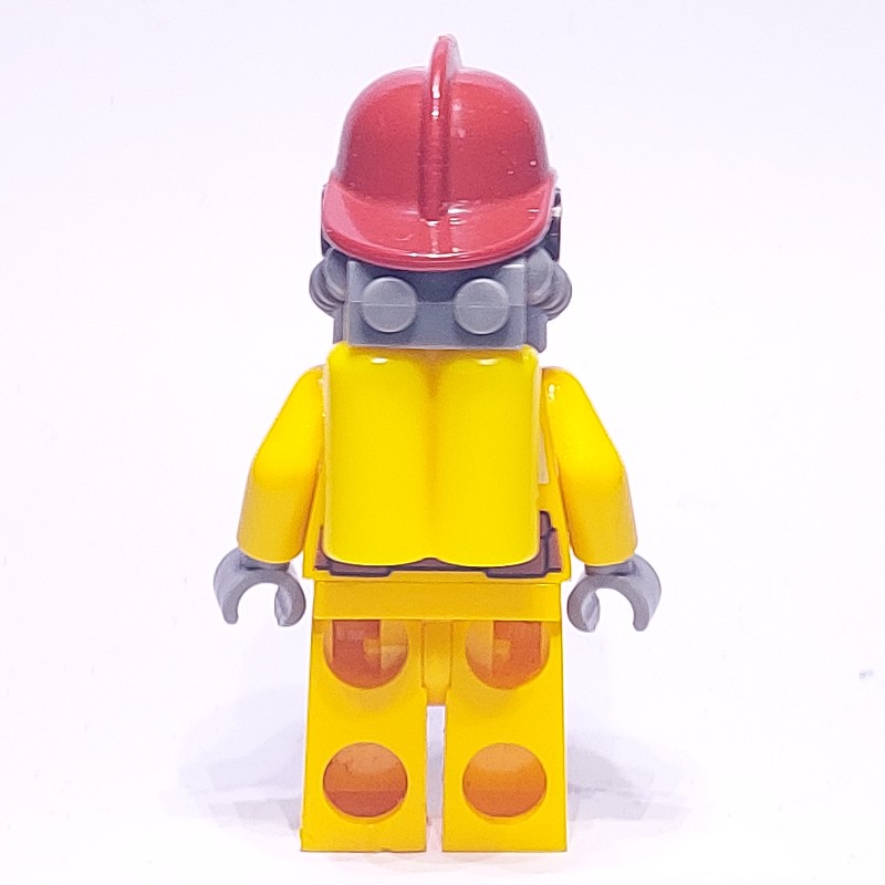 LEGO Set fig-008089 Fireman, Bright Light Orange Fire Suit, Dark Red ...