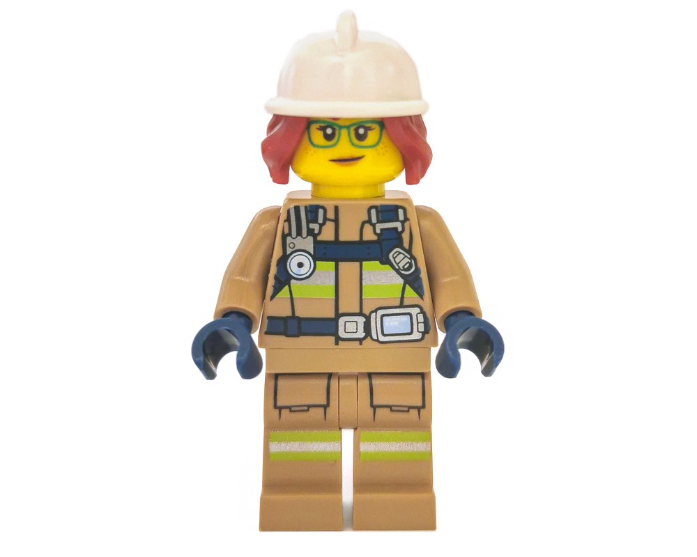 LEGO Set fig-008094 Freya McCloud, Dark Tan Fire Suit with Gauge and ...