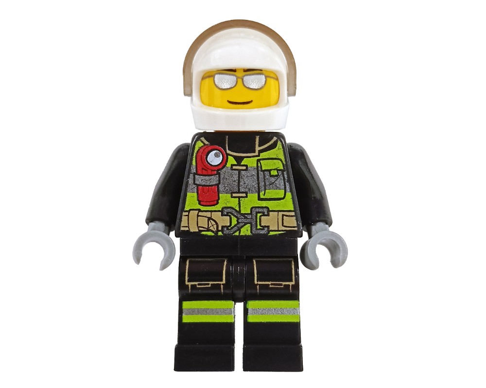 LEGO Set fig-008103 Fireman, Safety Vest with Flashlight, Pocket, and ...