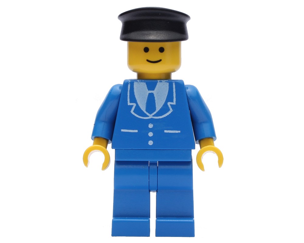 LEGO Set fig-008112 Man, Blue Suit with Tie and Three Buttons, Black ...