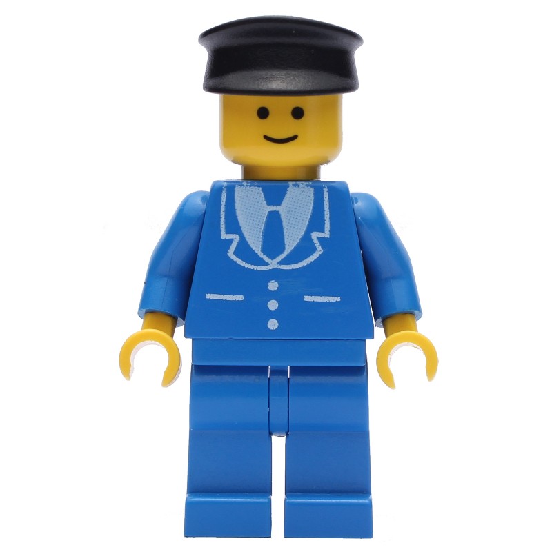 LEGO Set fig-008112 Man, Blue Suit with Tie and Three Buttons, Black ...