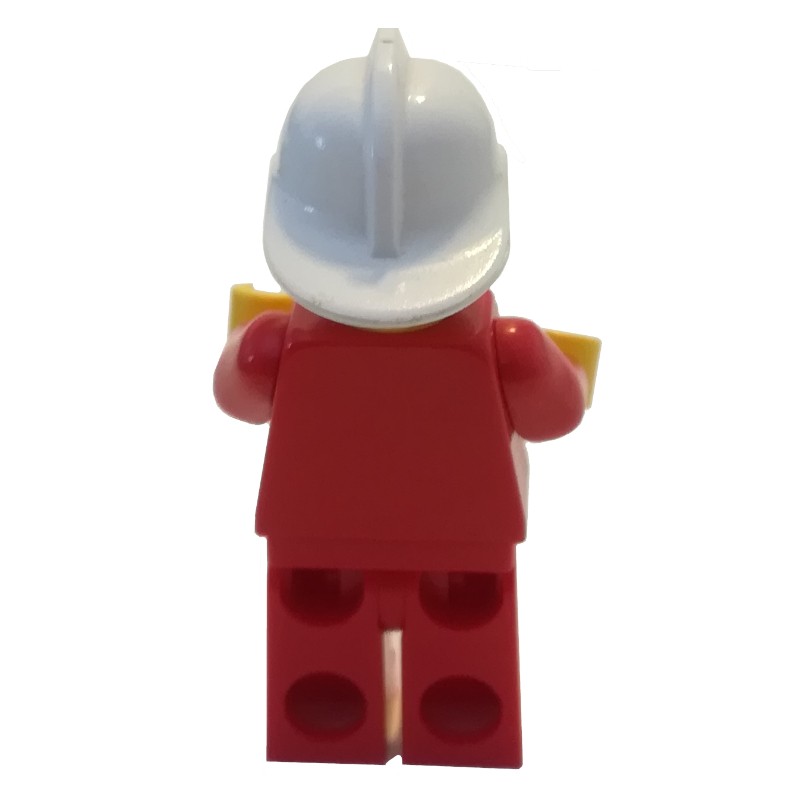 LEGO Set fig-008116 Fireman, Red Jacket with Zipper, White Helmet ...