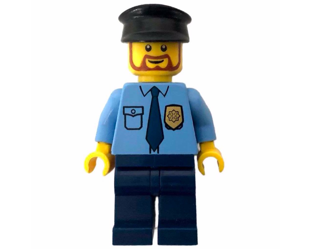 LEGO Set fig-008117 Policeman, Medium Blue Shirt with Badge and Tie ...