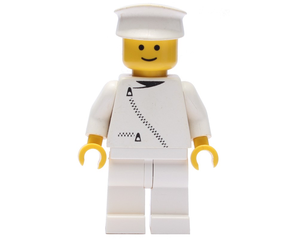 LEGO Set fig-008132 Man, White Jacket with Zipper, White Legs, White ...