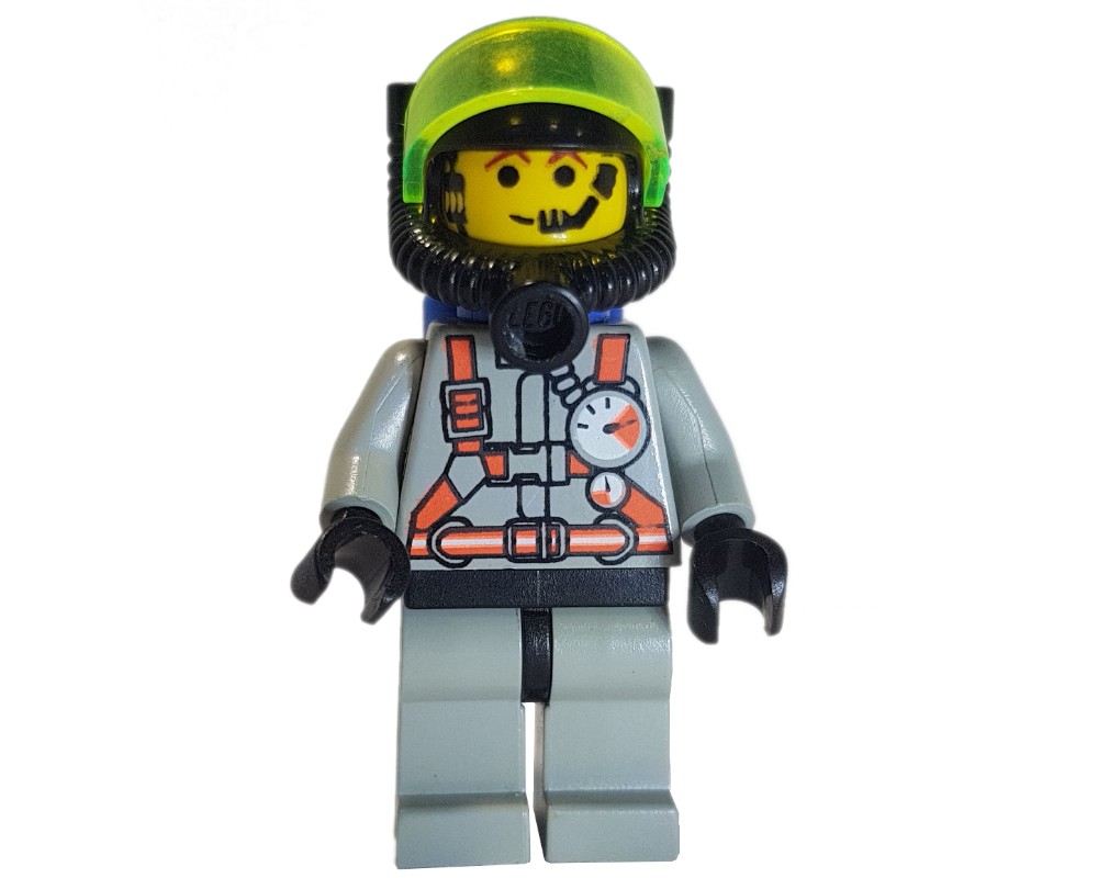 LEGO Set fig-008145 Fireman, Light Gray Fire Suit with Gauges and ...