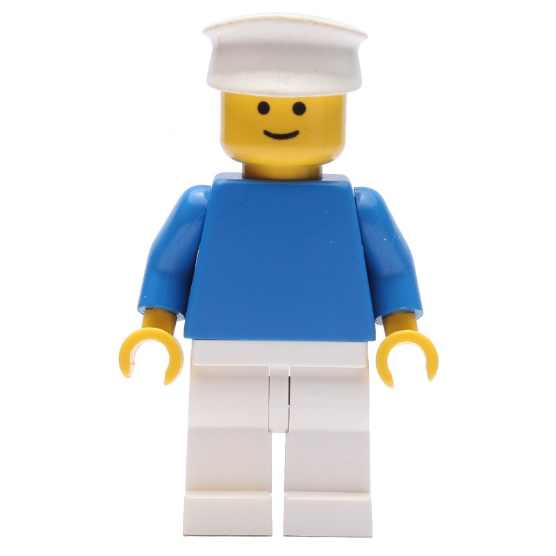 LEGO Set fig-008153 Man, Blue Torso, White Legs, White Hat (1978 Town ...