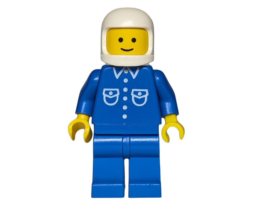LEGO Set fig-008156 Man, Blue Shirt with Buttons and Pockets, Blue Legs ...