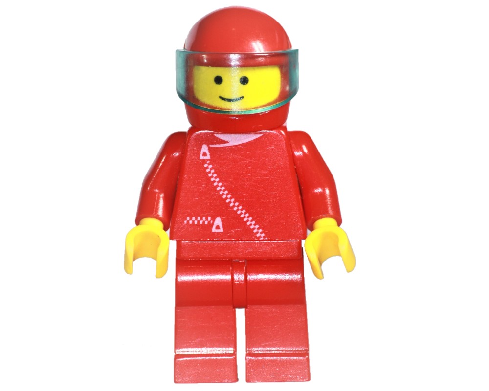 LEGO Set fig-008164 Man, Red Jacket with Zipper, Red Helmet with Visor ...