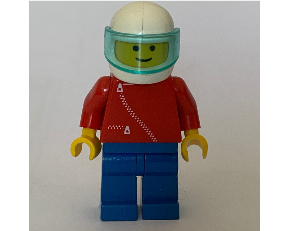 LEGO Set fig-008208 Man, Red Jacket with Zipper, Blue Legs, White ...