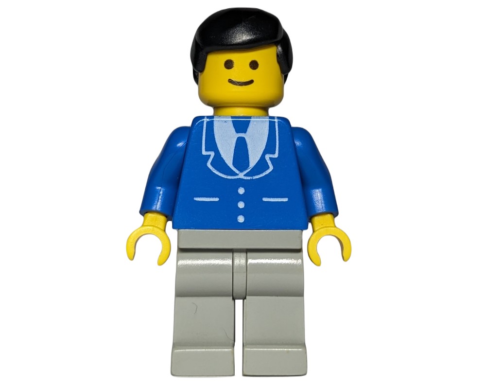 LEGO Set fig-008297 Man, Blue Jacket with Tie and Three Buttons, Light ...