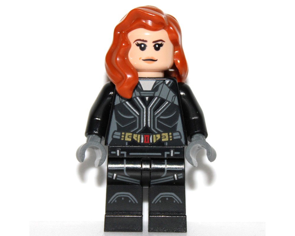 LEGO Set fig-008300 Black Widow, Black Jumpsuit, Gold Belt ...
