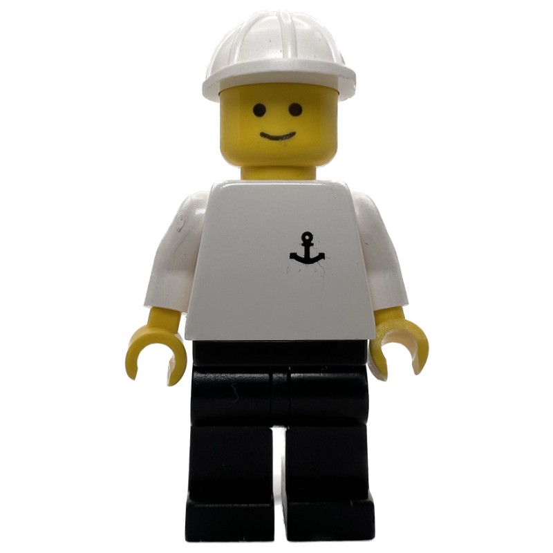 LEGO Set fig-008310 White Torso with Anchor, Black Legs, White Hat ...