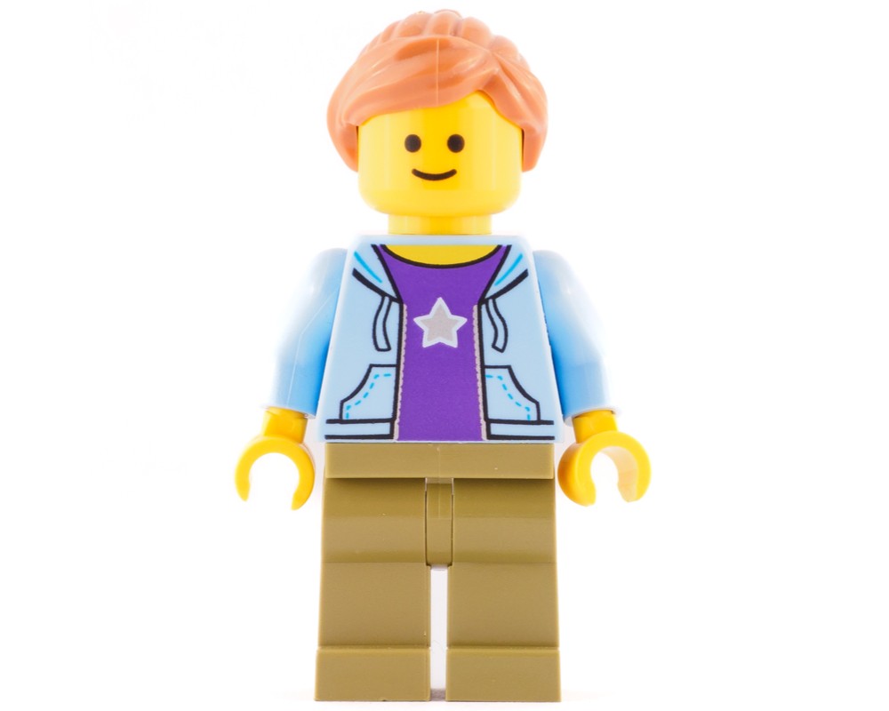 LEGO Set fig-008316 Bright Light Blue Torso, Jacket, Olive Green Legs ...
