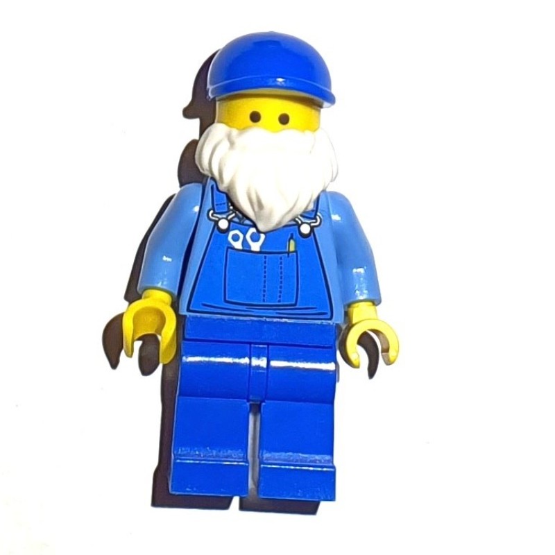 LEGO Set fig-008323 Medium Blue Torso, Blue Legs, Blue Cap, White Beard ...