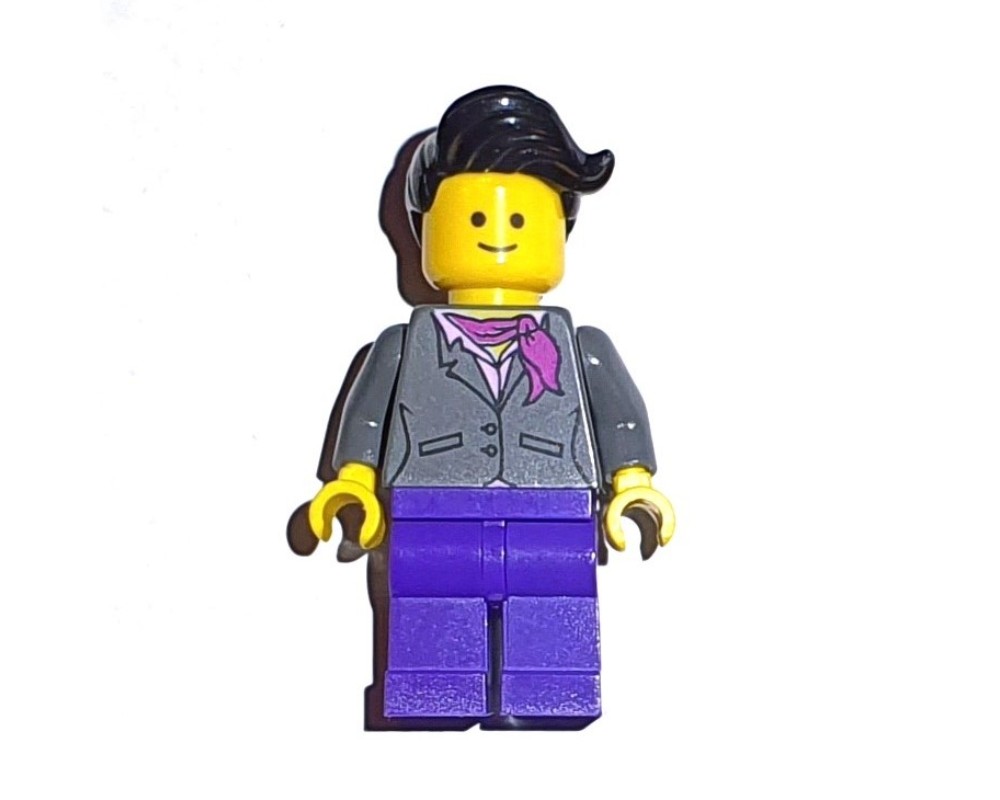 LEGO Set fig-008326 Dark Bluish grey Torso, Jacket, Dark Purple Legs ...