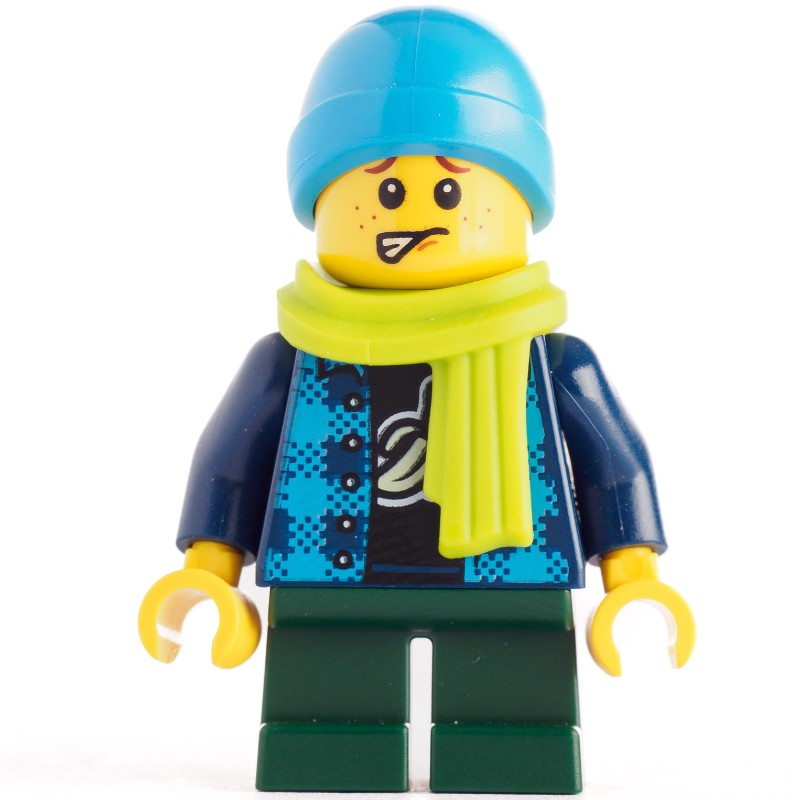 LEGO Set fig-008333 Kid, Dark Blue Torso, Dark Green Legs, Blue Cap ...