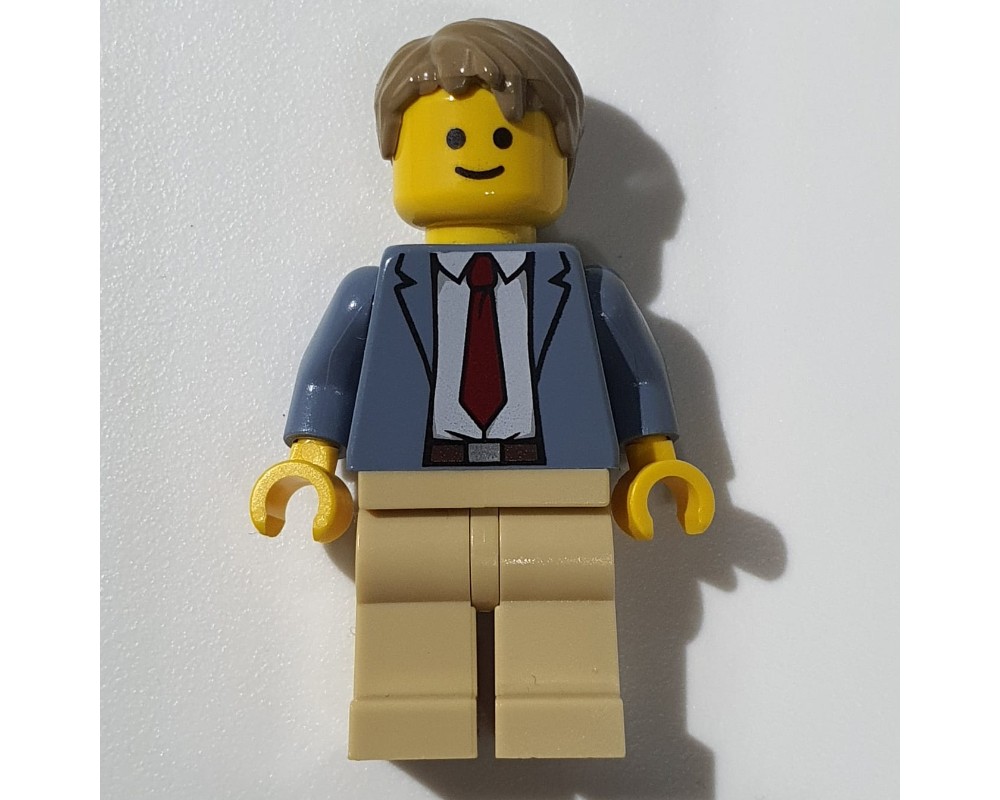 LEGO Set fig-008360 Detective Ace Brickman - Sand Blue Torso, Tan Legs ...