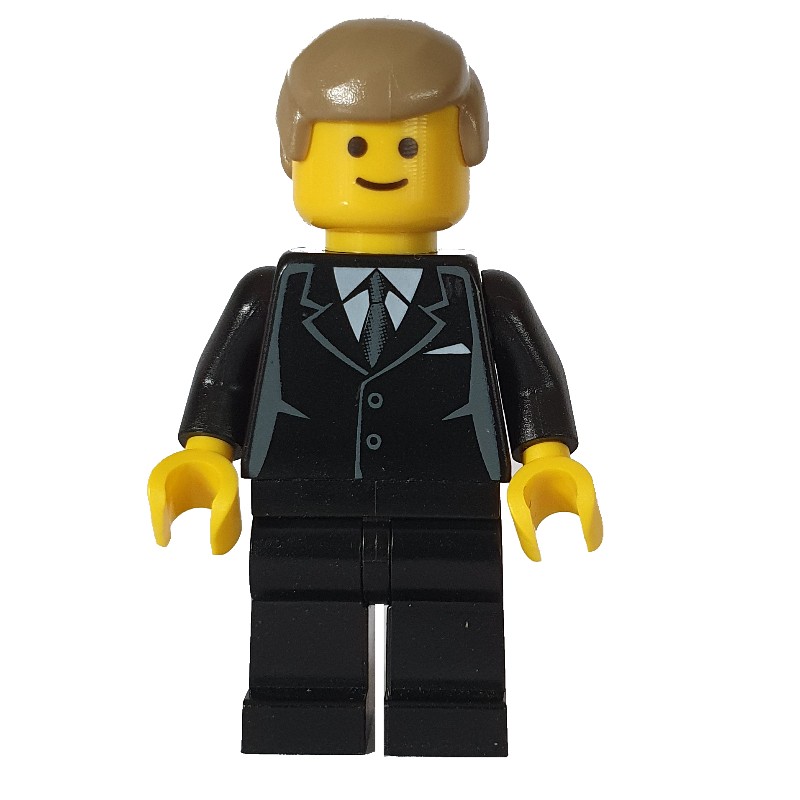 LEGO Set fig-008377 Groom, Mannequin, Dark Tan Hair | Rebrickable ...