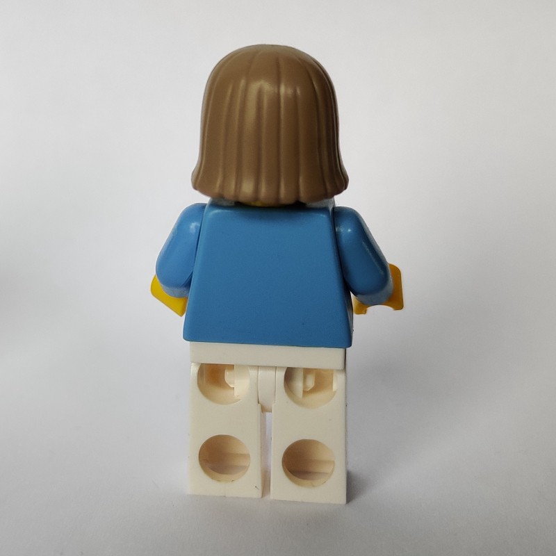 LEGO Set fig-008382 Medium Blue Torso, White Legs, Dark Tan ...