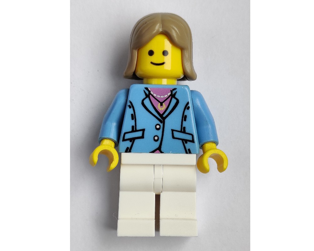 LEGO Set fig-008382 Medium Blue Torso, White Legs, Dark Tan ...