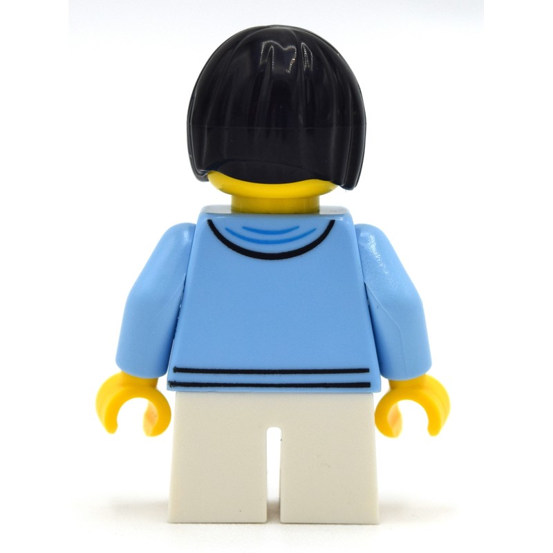 LEGO Set fig-008443 Kid, Bright Light Blue Torso, White Legs, Black ...