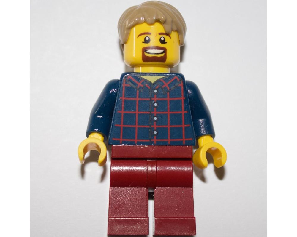 LEGO Set fig-008451 Dark Blue Torso, Dark Red Legs, Dark Tan Hair ...