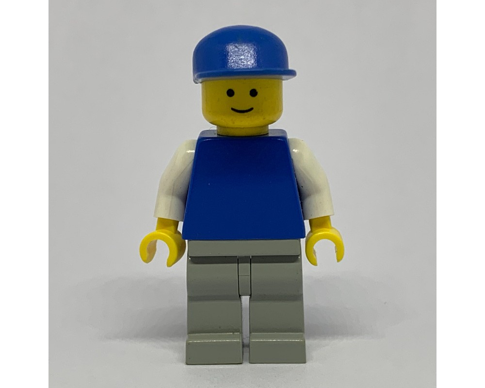 LEGO Set fig-008498 Blue Torso, Light Grey Legs, Blue Cap (1995 ...