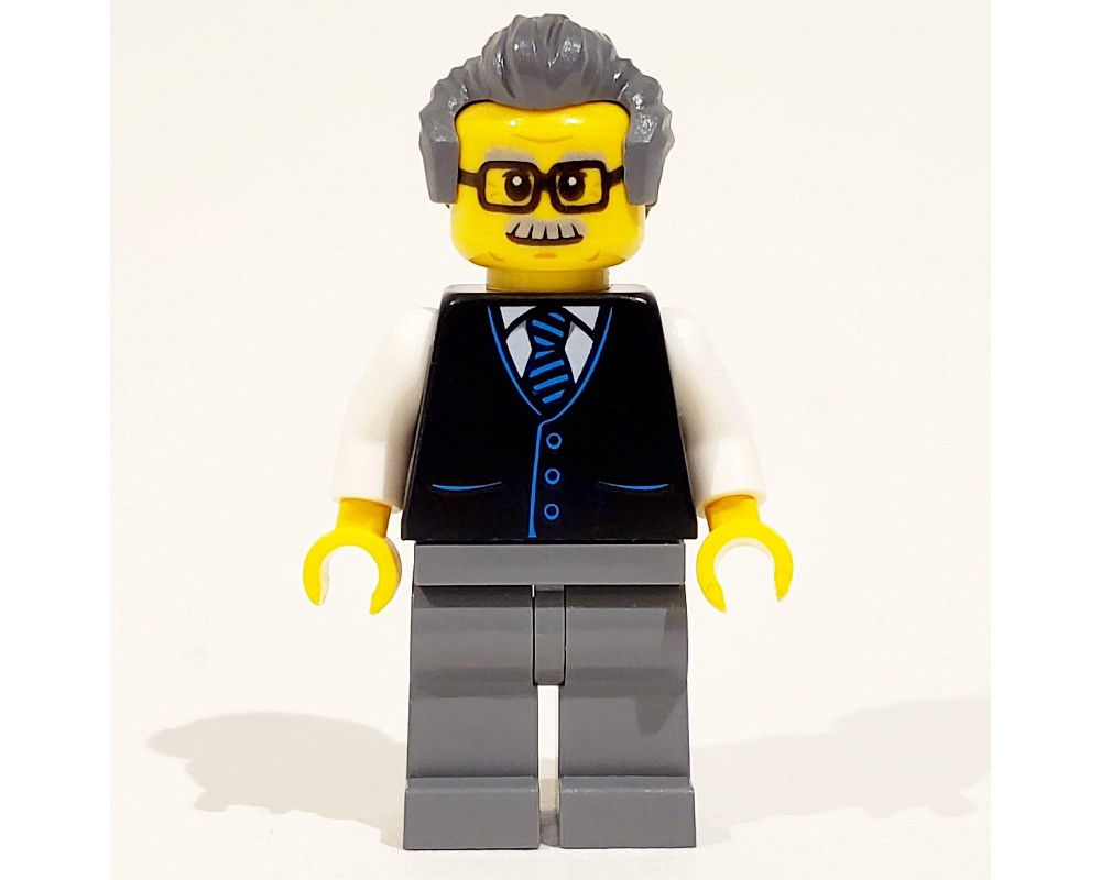 LEGO Set fig-008519 Launch Director - Black Torso, Dark Bluish Grey ...