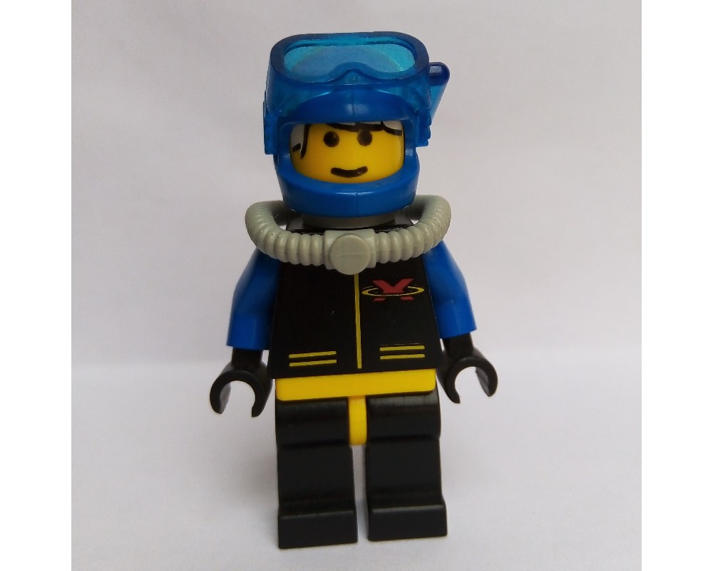 LEGO Set fig-008539 Diver, Man, Black, Yellow, and Blue Wetsuit with ...