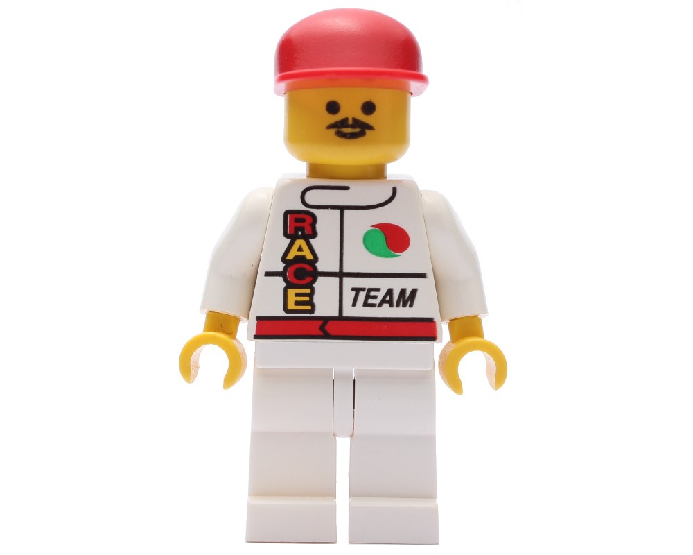 LEGO Set fig-008577 Racer, White Jacket with Octan Logo and 'RACE' and ...