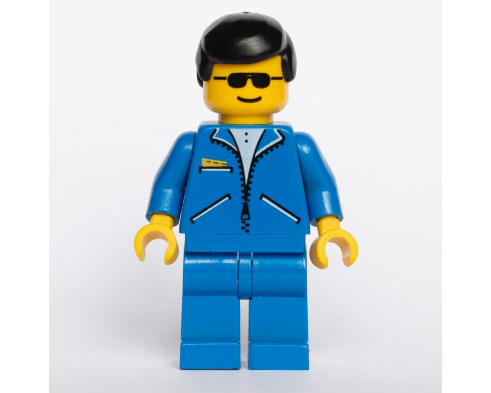 LEGO Set fig-008581 Man, Blue Jacket with Zipper, Blue Legs, Black Hair ...