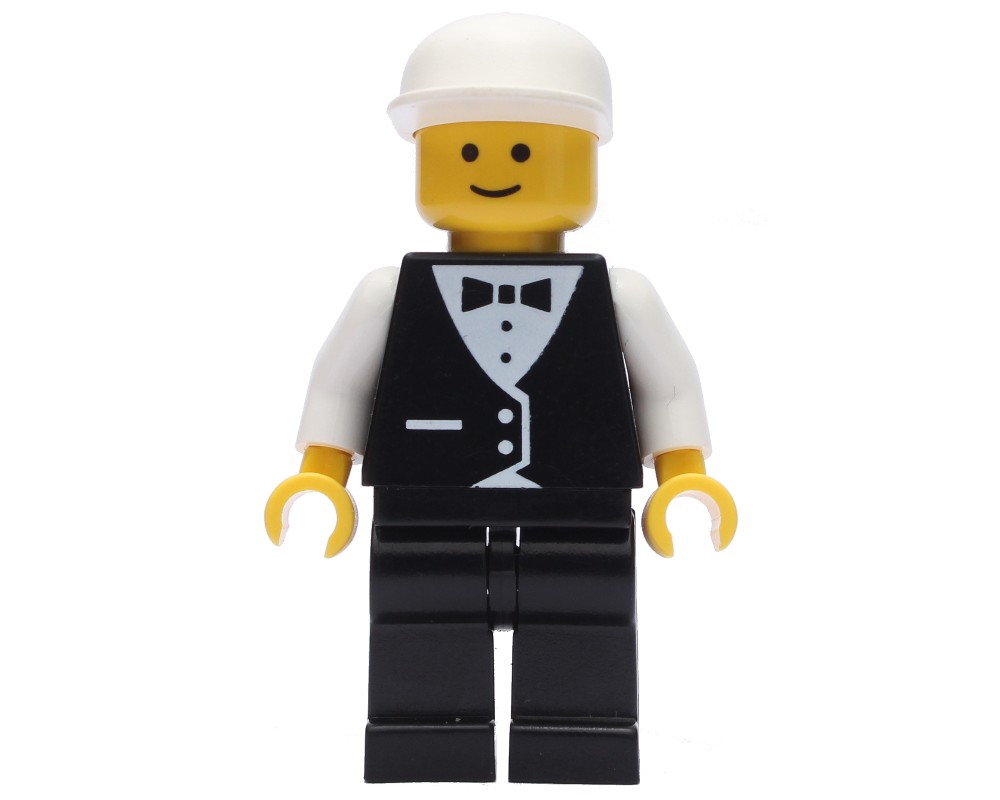 LEGO Set fig-008607 Man, Black Suit and Bow Tie, White Cap ...