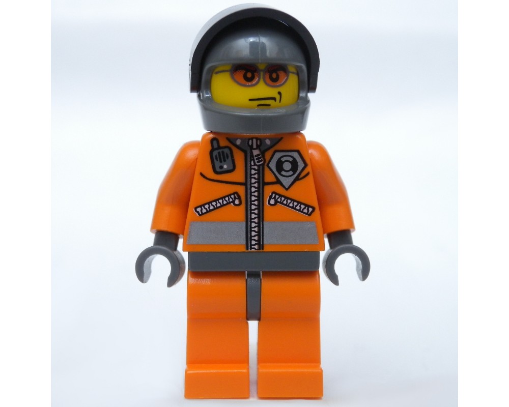 LEGO Set fig-008630 Coast Guard, Orange Jumpsuit with Zipper, Radio ...