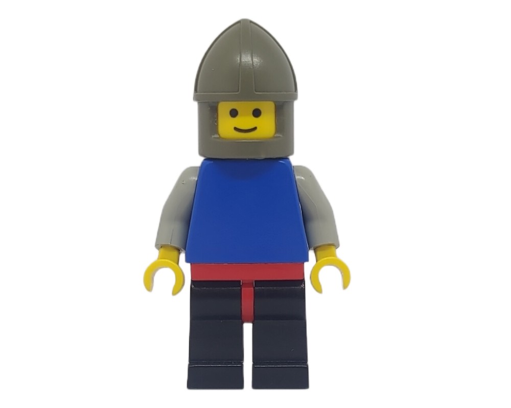 LEGO Set fig-008731 Knight, Blue Torso, Black Legs, Dark Gray Helmet ...