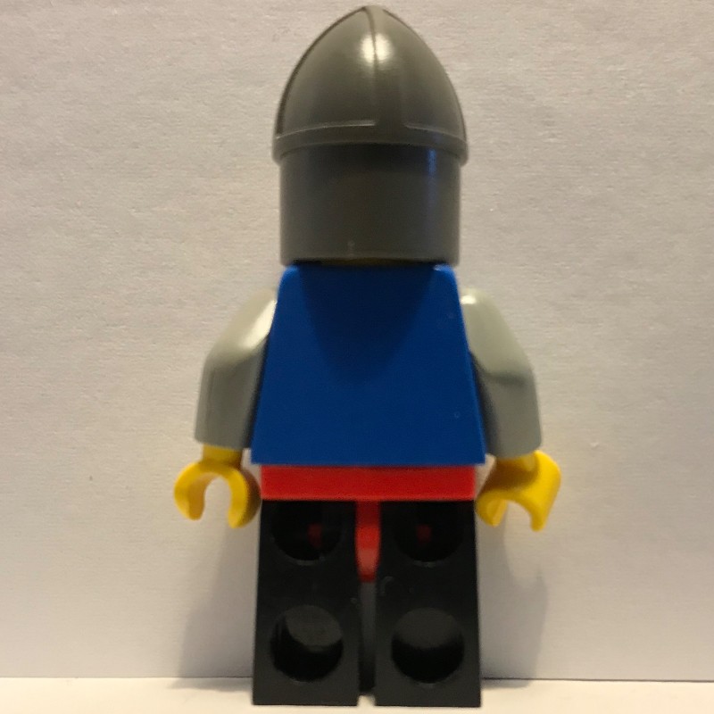 LEGO Set fig-008731 Knight, Blue Torso, Black Legs, Dark Gray Helmet ...