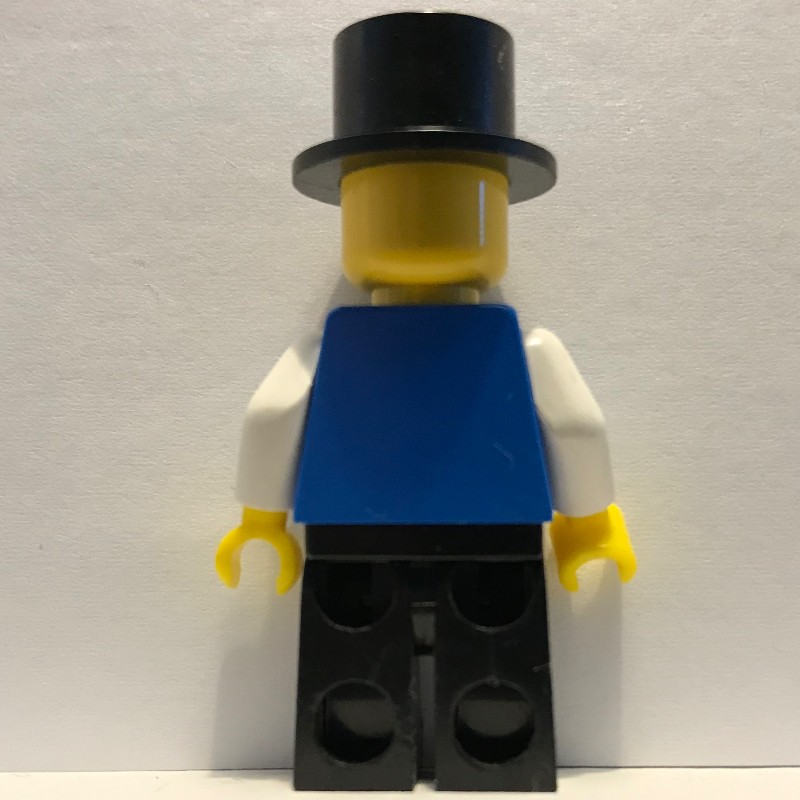 LEGO Set fig-008734 Man, Blue Vest over White Shirt, Top Hat ...