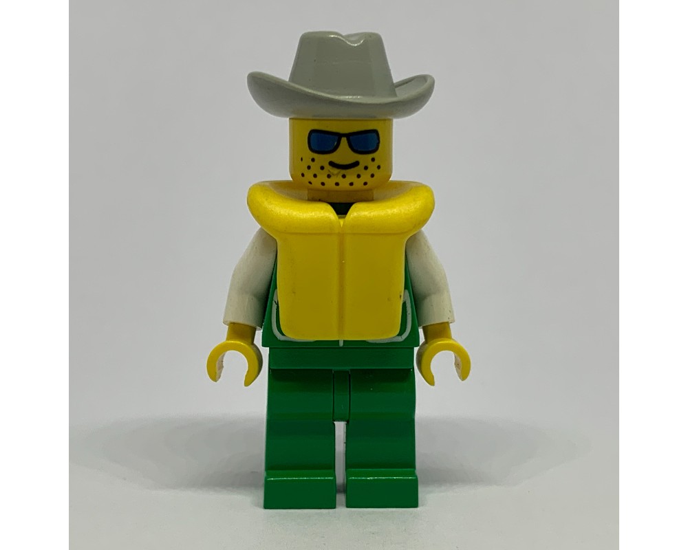 LEGO Set fig-008828 Man, Green Jacket, Green Legs, Light Gray Cowbot ...