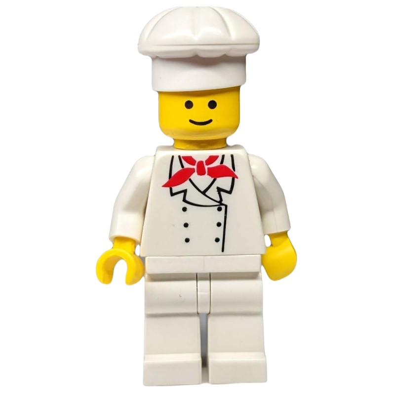 LEGO Set fig-008851 Chef, Red Neckerchief, White Legs (3626b Head ...